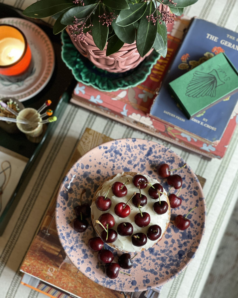 Splatter Ceramic Cake Stand | Sharland England by Louise Roe