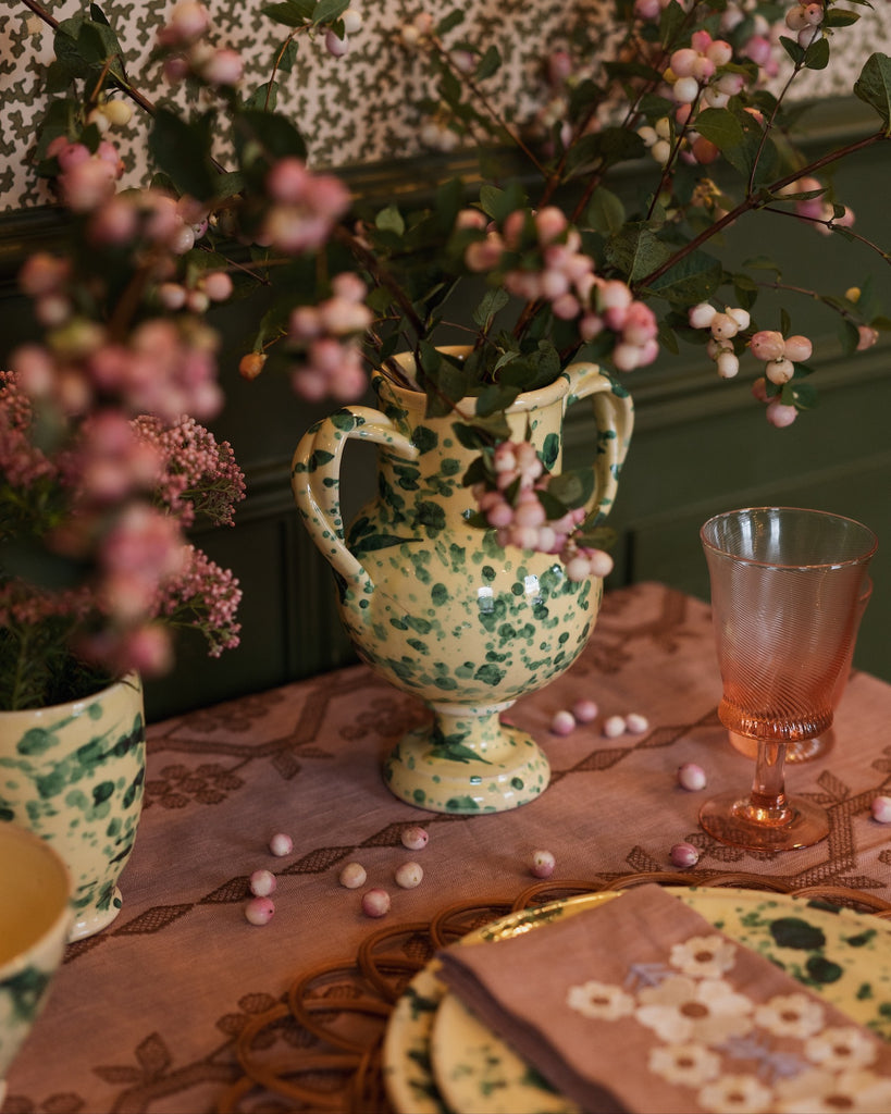 Splatter Handcrafted Ceramic Verona Vase With Handles| Sharland England ...
