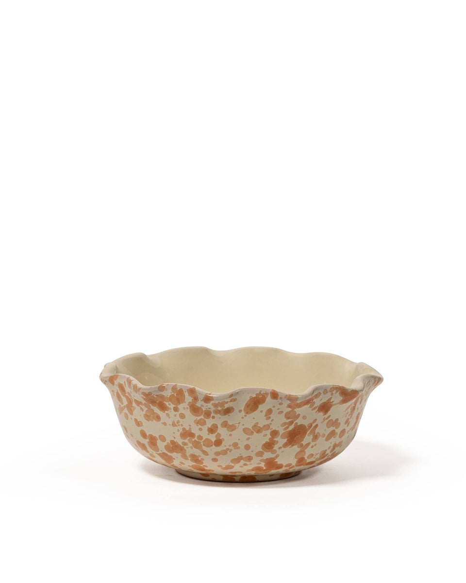 Splatter Scallop Edge Ceramic Dish | Sharland England by Louise Roe