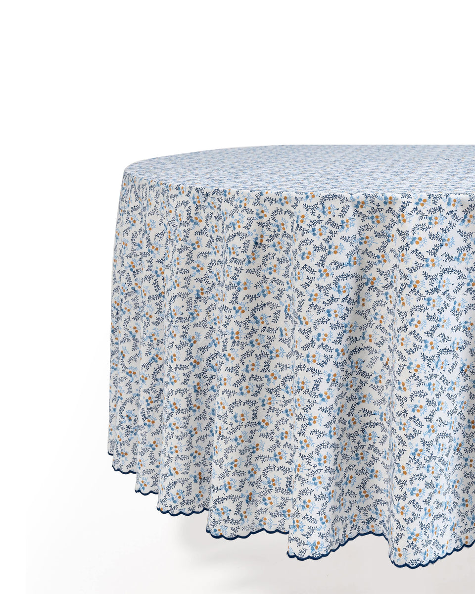 100% Cotton Little Flower Print Tablecloth | Sharland England by Louise Roe